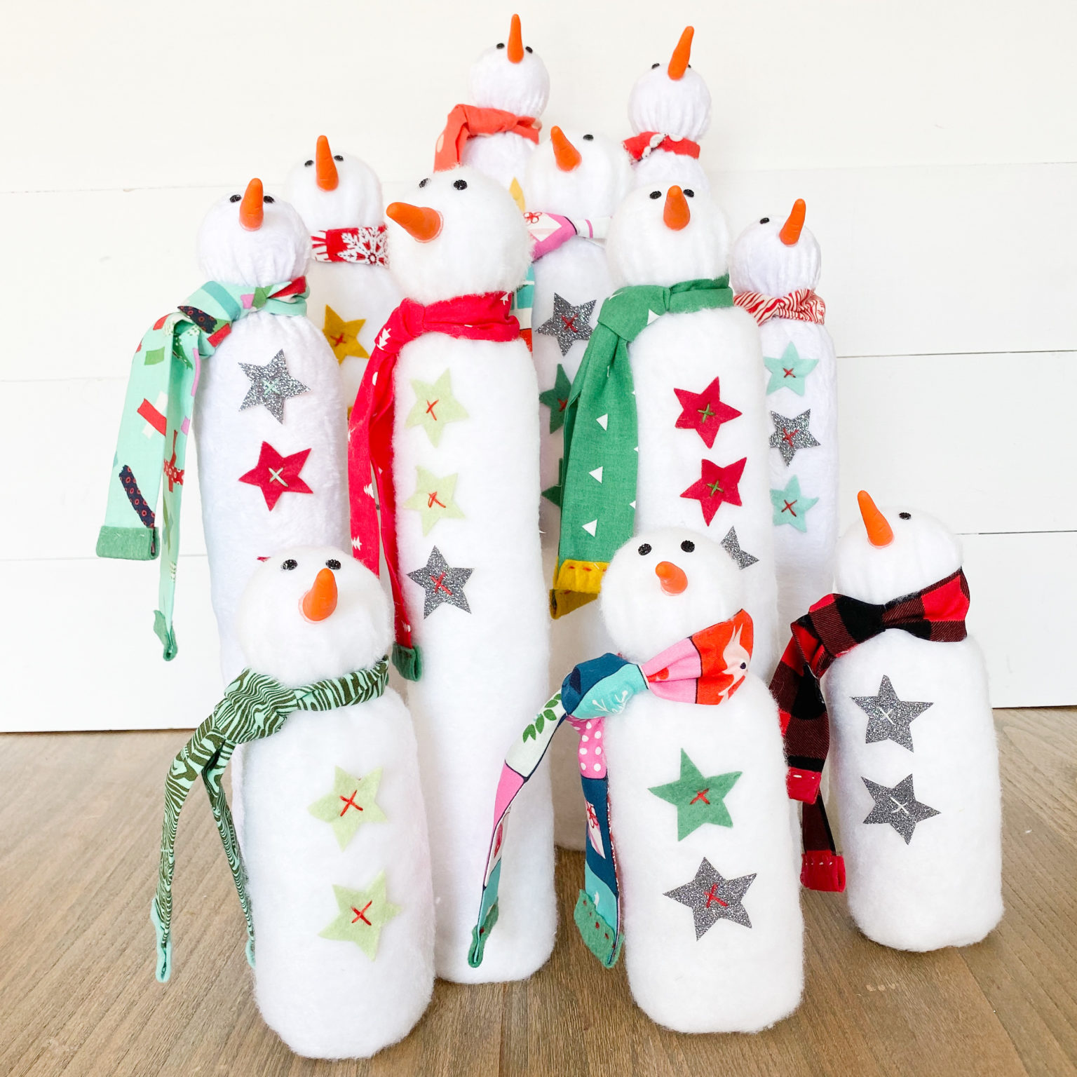 Tall Snowman Tutorial - woollypetals